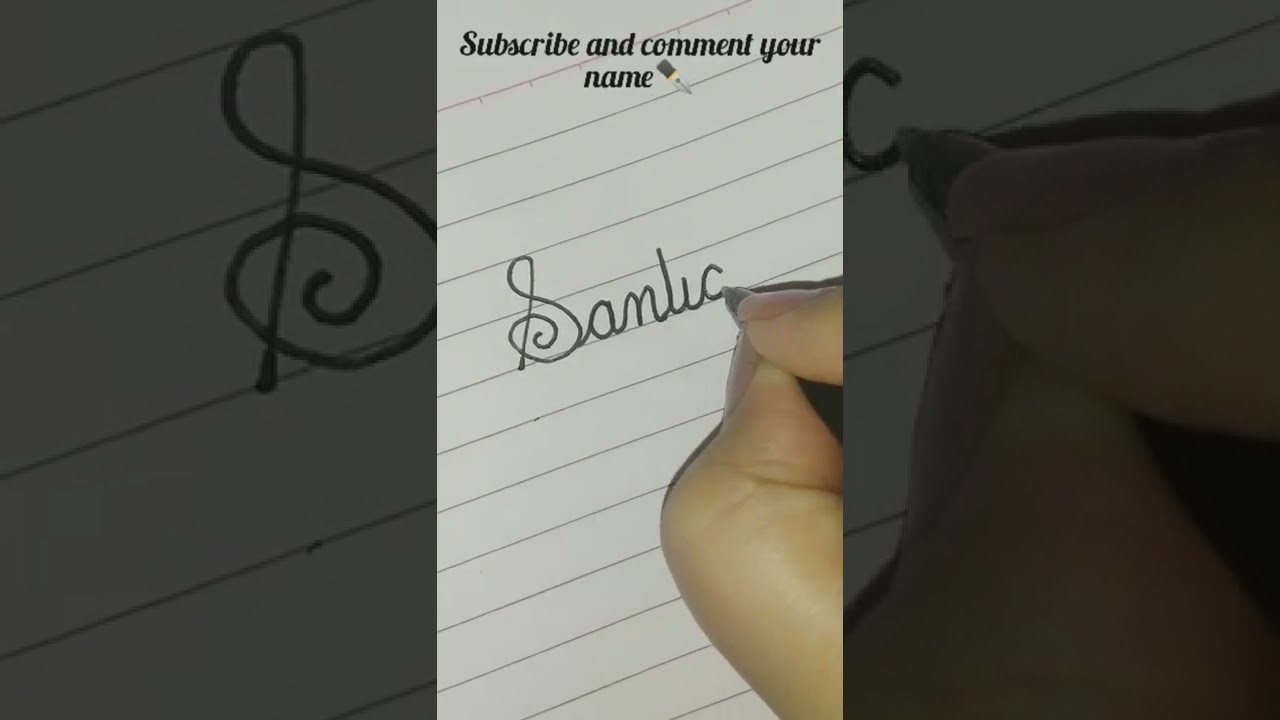 "Santiago"How to write Beautiful Name in English Cursive Writing ...
