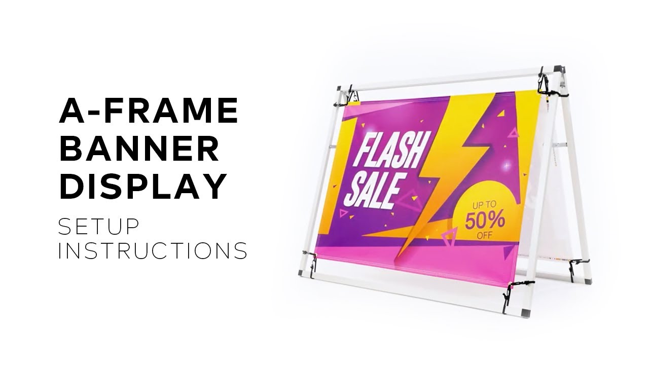 A-Frame Banner Display (4ft) Installation Guide - YouTube