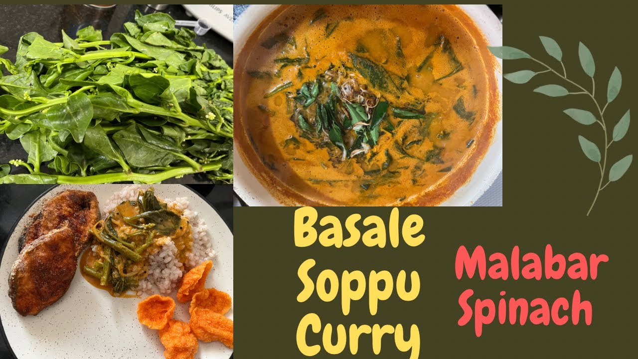 Basale Soppu Coconut Curry Malabar Spinach Youtube