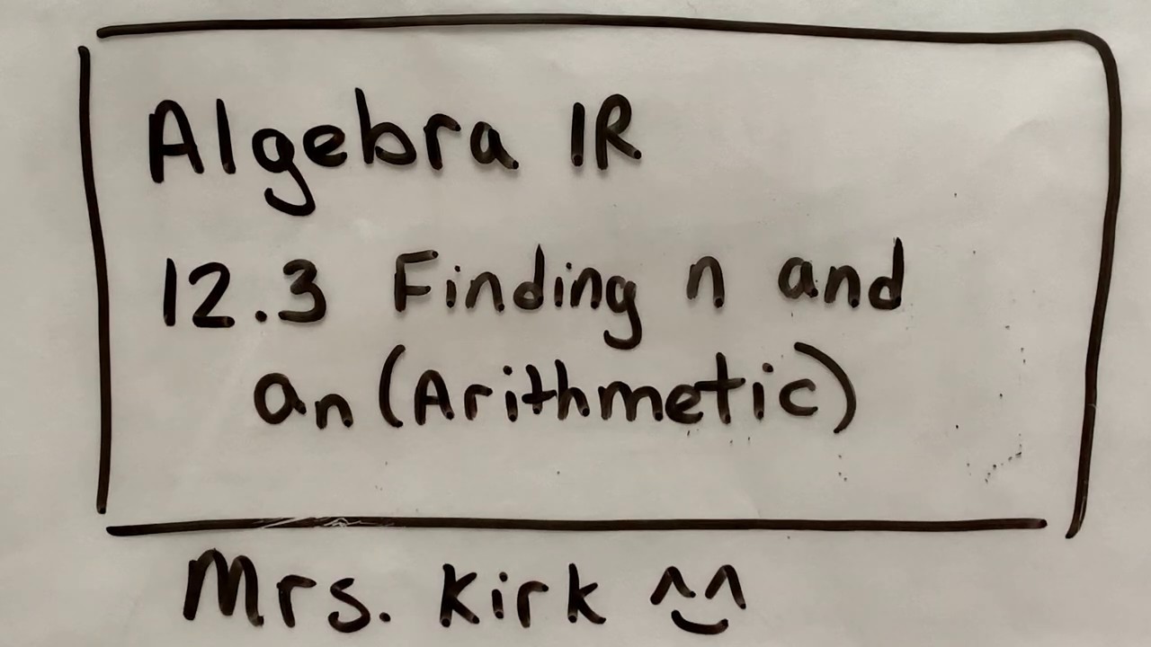 1R 12.3 finding n of an arithmetic sequence - YouTube