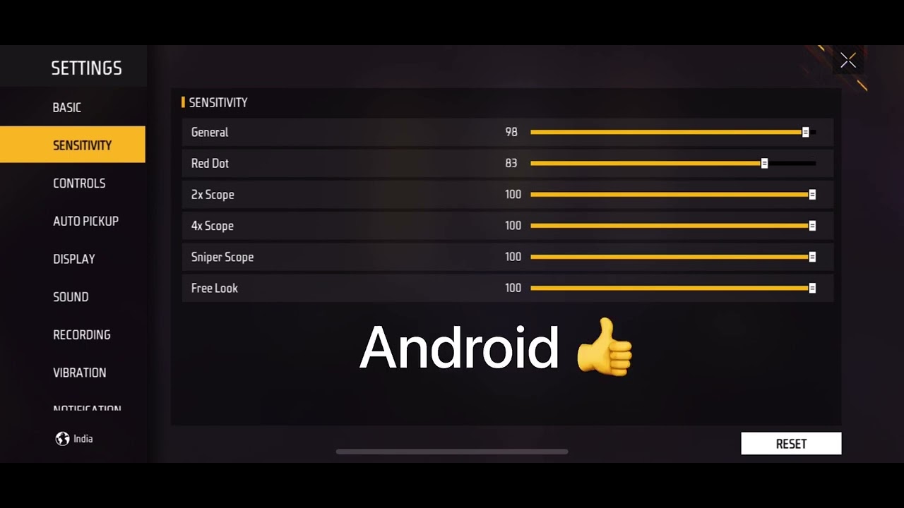 iPhone 📲 android free fire sensitive new update, on free fire #freefire ...