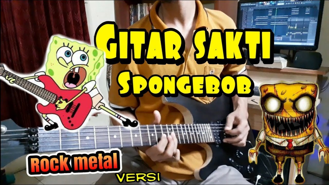 Spongebob gitar sakti (suling sakti) cover gitar rock metal - YouTube