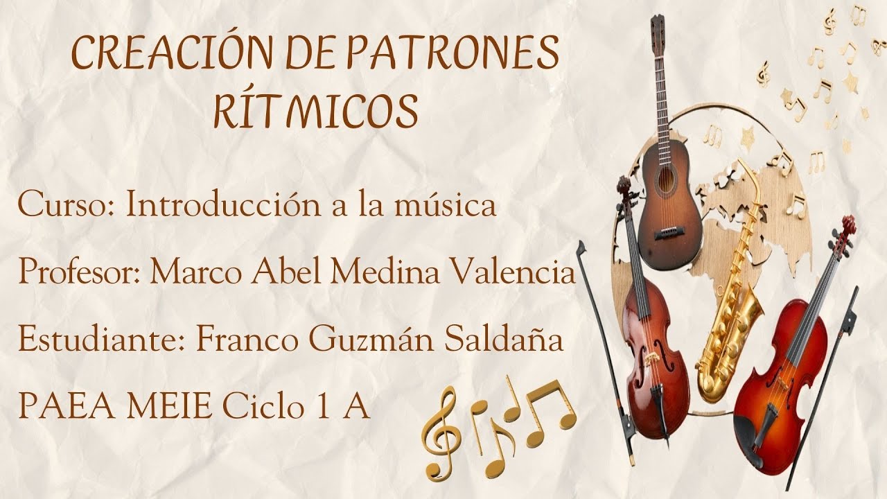 Patrones rítmicos simples - Franco Guzmán Saldaña - YouTube