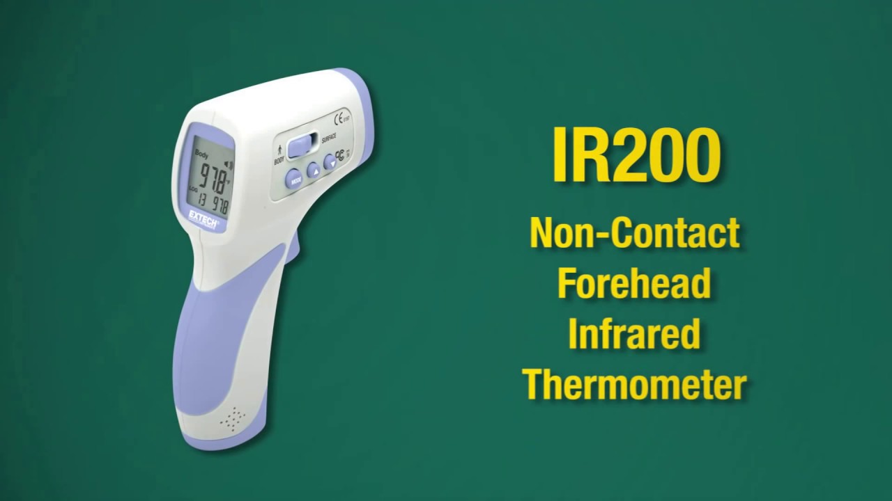EXTECH IR200 NON-CONTACT FOREHEAD INFRARED THERMOMETER - YouTube