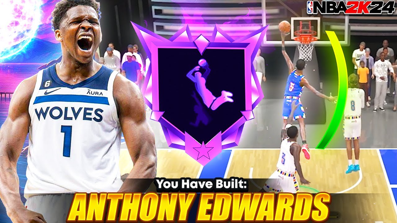 New PLAYOFF ANTHONY EDWARDS BUILD is TAKING OVER THE REC in NBA 2K24 ...