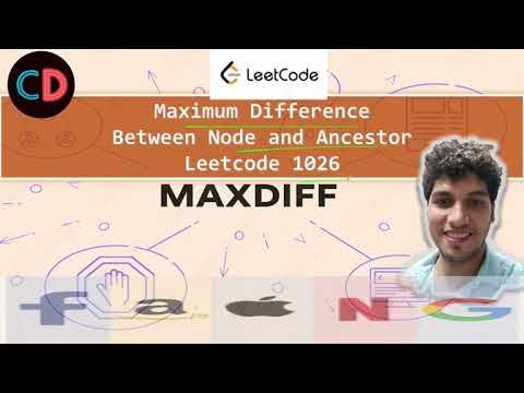 Maximum Difference Between Node and Ancestor | Leetcode 1026 | Live coding session 🔥🔥🔥 | O(n ...