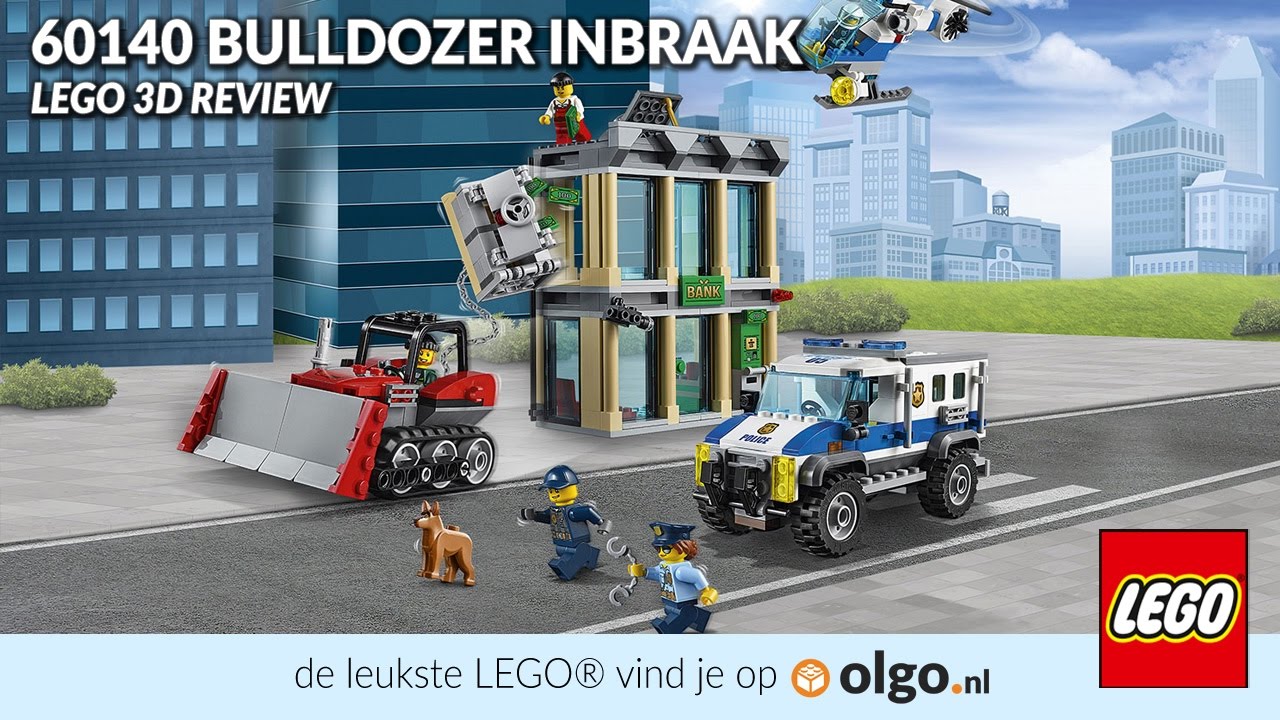 LEGO 60140 City Bulldozer bank inbraak | 3d Review - YouTube