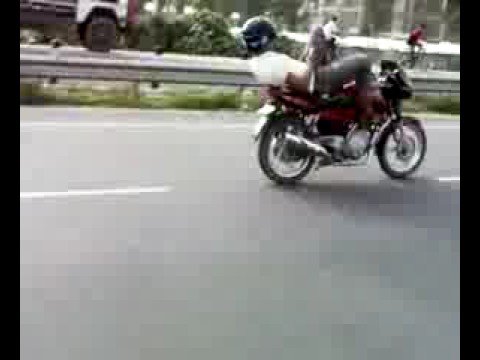 Texting While Riding Motorcycle in India - YouTube