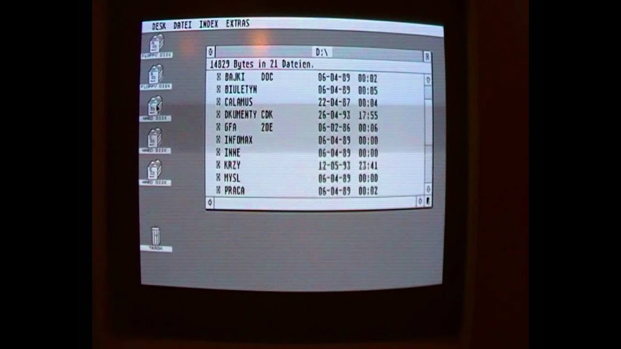 Atari 1040ST FM + Hard Disk SH205 - YouTube