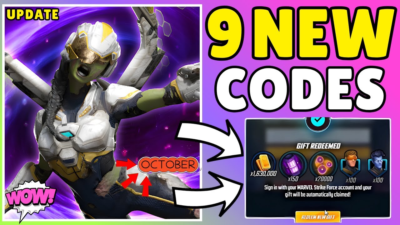 💥 MARVEL STRIKE FORCE CODES (OCTOBER 2025) | Step-by-Step Redeem Guide ...