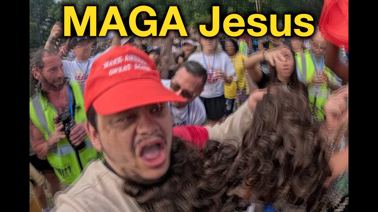 MAGA Jesus Goes To a March For Jesus - YouTube