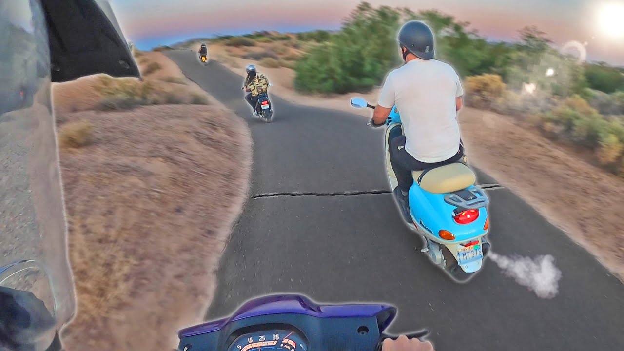 we Rode Scooters on this Crazy SECRET PATH in the Desert - YouTube