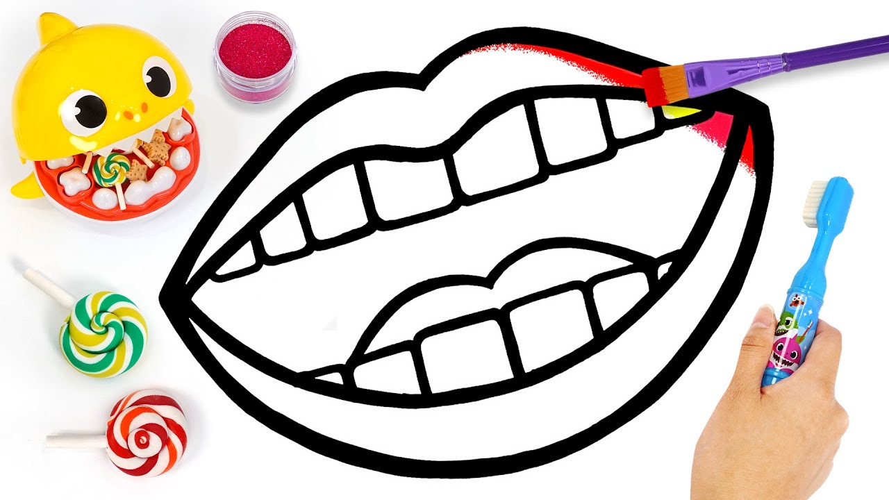 Let's learn to draw Teeth and coloring for kids | TOBiART - YouTube