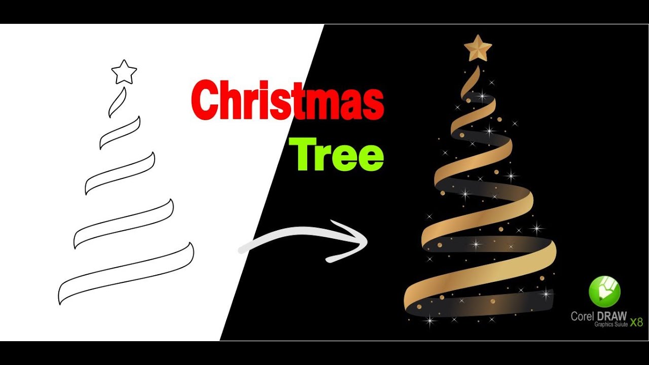 Now it's time to make a Christmas tree 10 MINUTES! | coreldraw tutorial ...