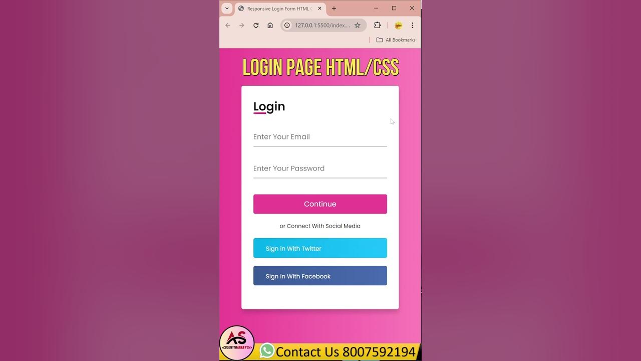 Login Form Using Html Css Webdevelopment Html Coding Htmlcss Webdesign Html5 Code Css