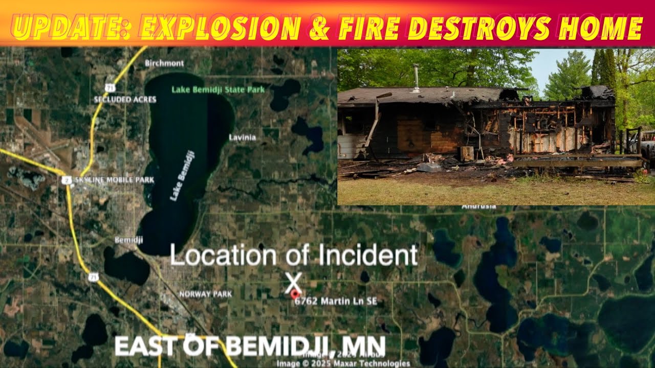 UPDATE: Propane Tank Explosion & Fire Destroys Home Near Bemidji - YouTube