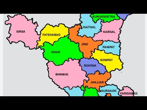 Haryana Map Realistic Drawing - YouTube