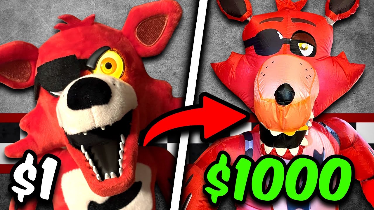 $1 vs $1000 fnaf animatronic irl - YouTube