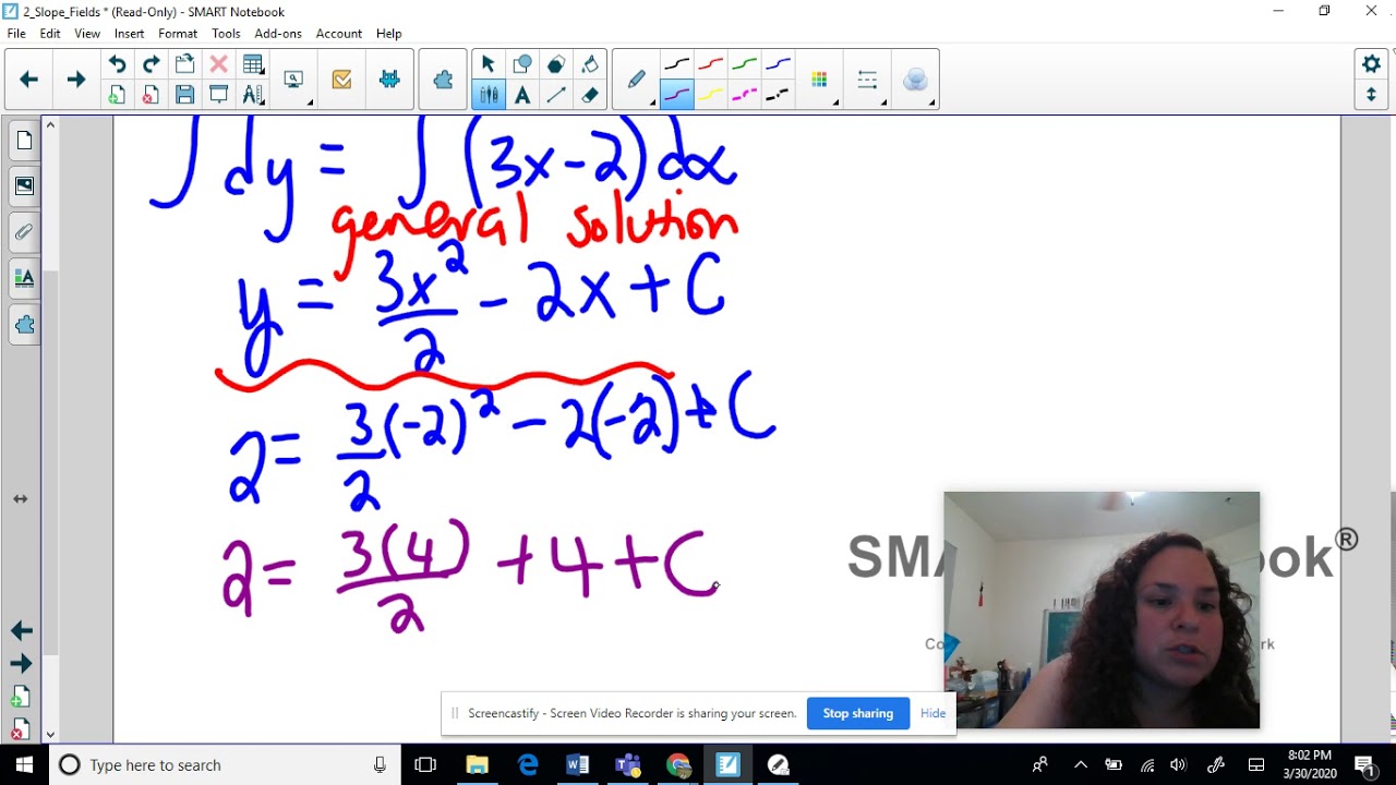Particular Solution Example 1 - YouTube