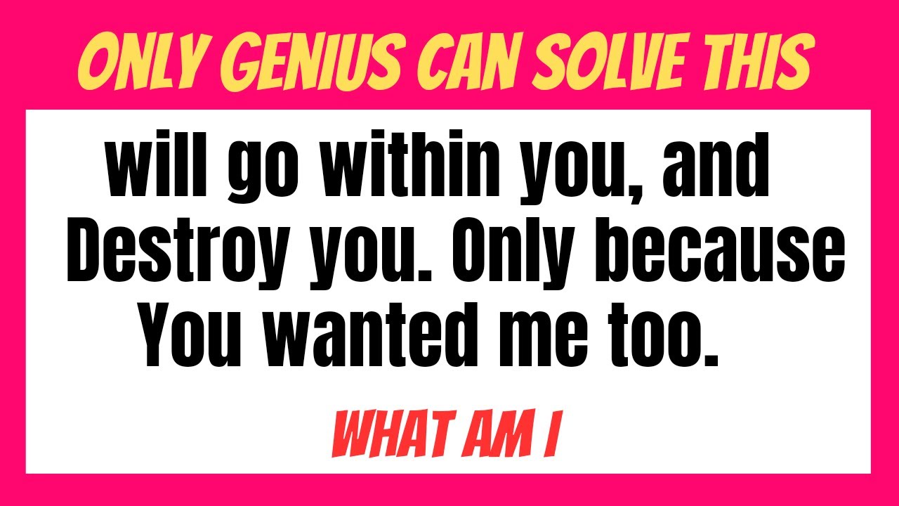 ONLY A GENIUS CAN ANSWER THESE 10 TRICKY RIDDLES | Riddles Quiz - part ...