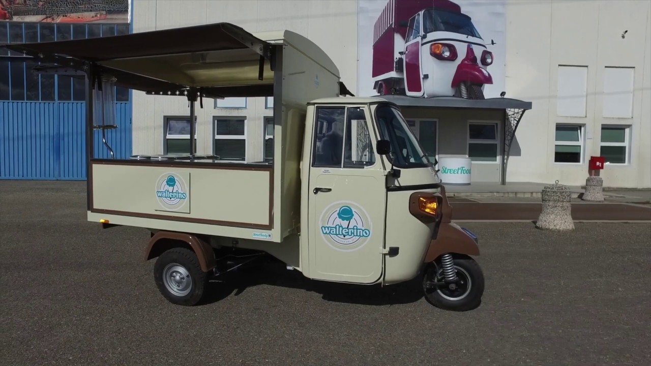 Ape Tettino Gelato | Porta il gelato in mezzo alla gente - YouTube