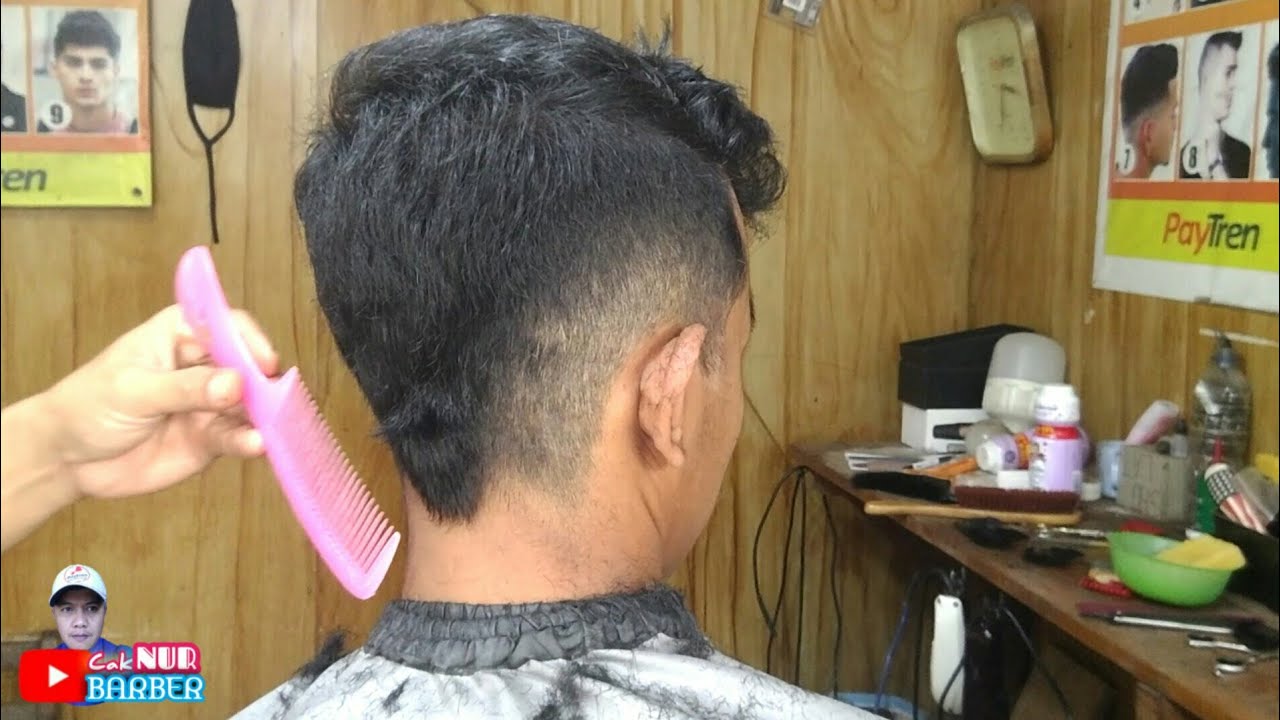 cara potong rambut cepat dan mudah - mohawk lancip belakang - YouTube