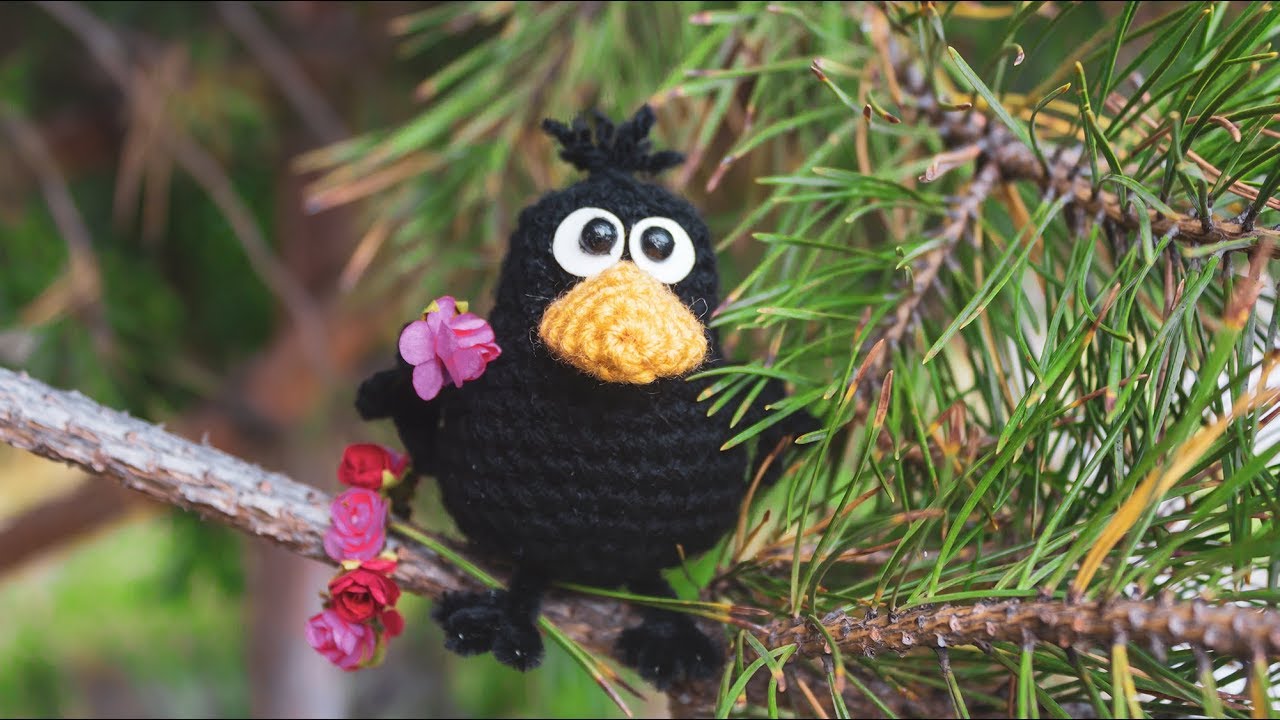 Crochet Tutorial Amigurumi Crow - YouTube