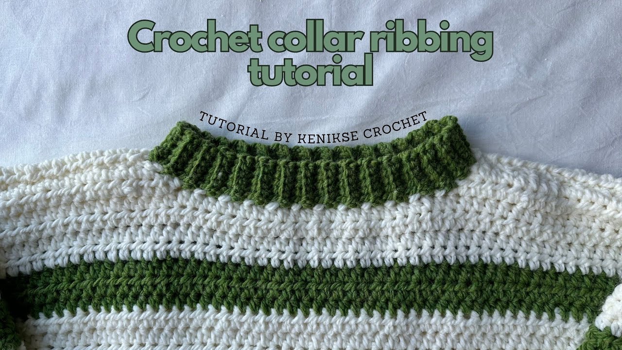 Tutorial how to crochet ribbing for collar I Kenikse Crochet - YouTube