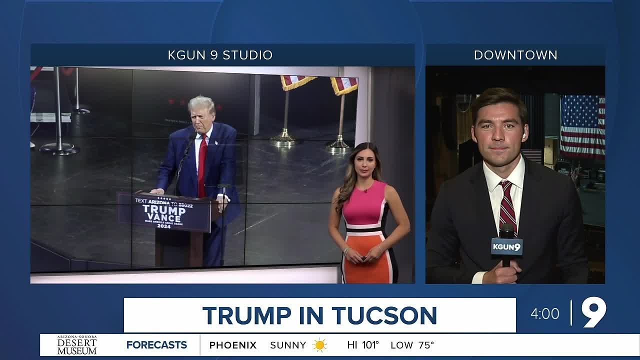 KGUN 9 Team Coverage: Trump in Tucson - YouTube