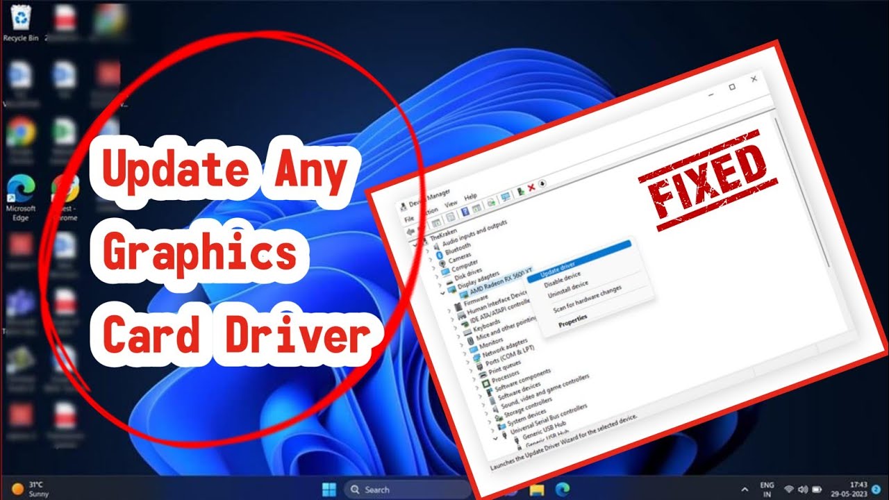 How to Update Any Graphics Card Driver in Windows 11/10 (EASY) - YouTube