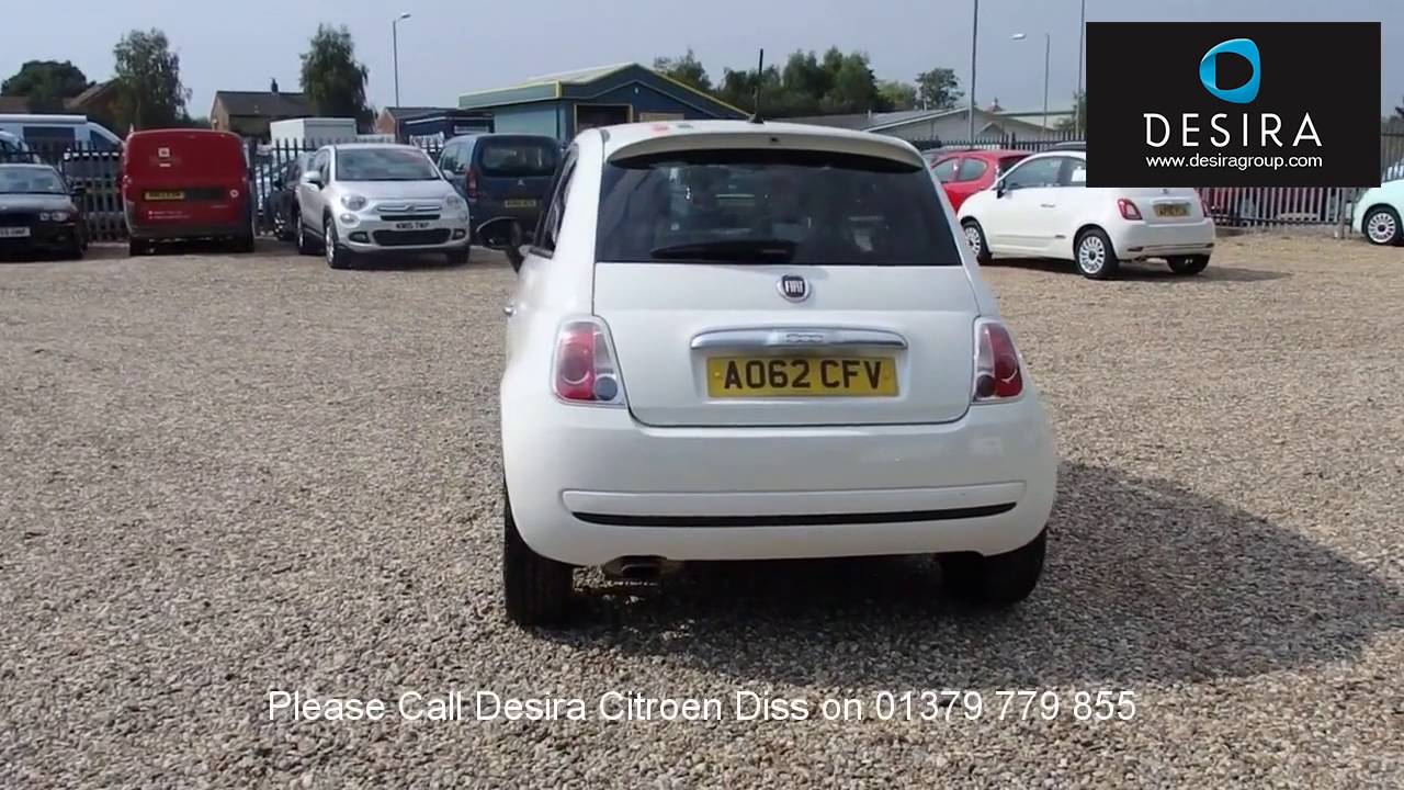 AO62CFV Fiat 500 Hatchback Street 1.2l DESIRA DISS CITROEN - YouTube