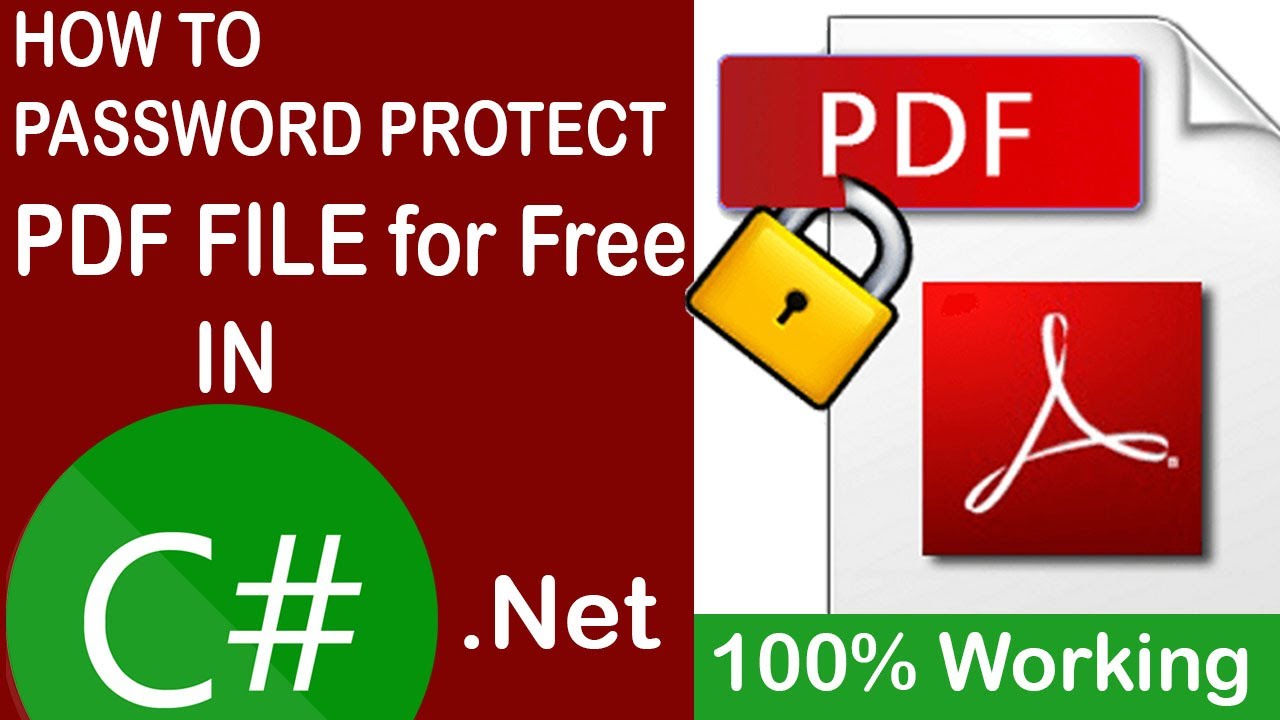 How To Password Protect PDF File For Free In C 100 Working YouTube How To Password Protect PDF File For Free In C 100 Working YouTube