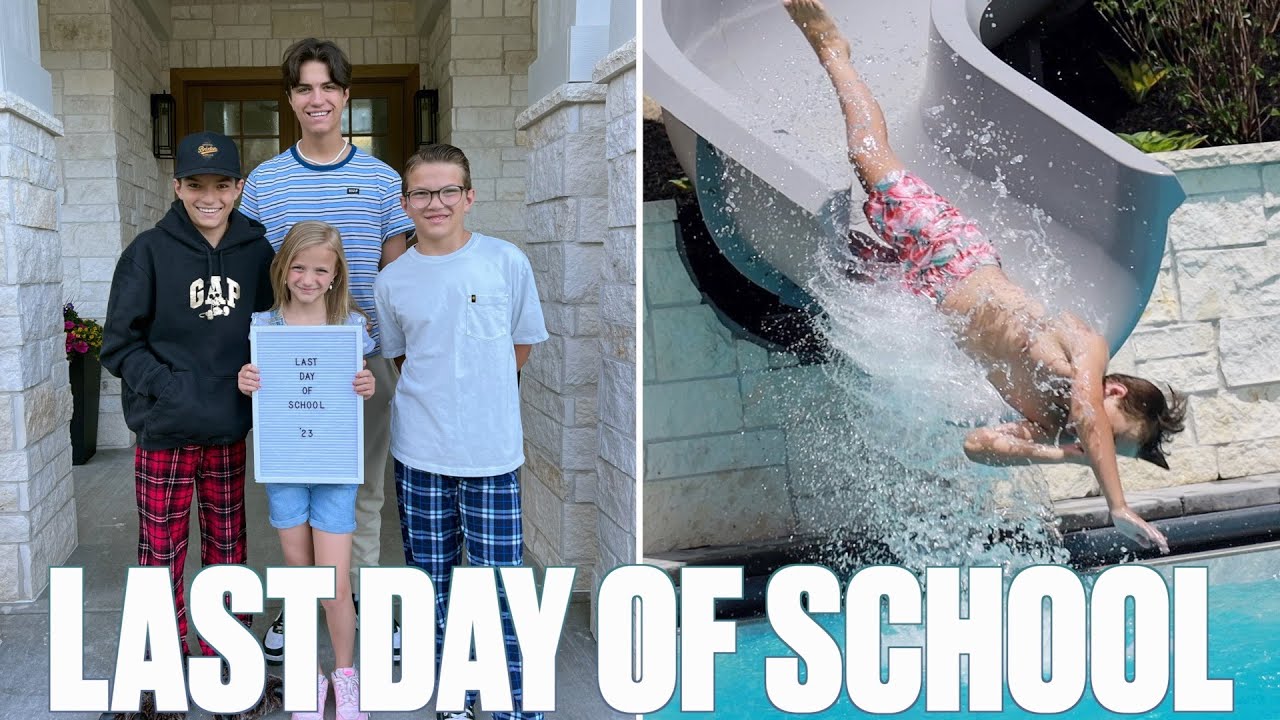 LAST DAY OF SCHOOL | FIRST DAY OF SUMMER | ALL DAY POOL PARTY FOR 30 ...