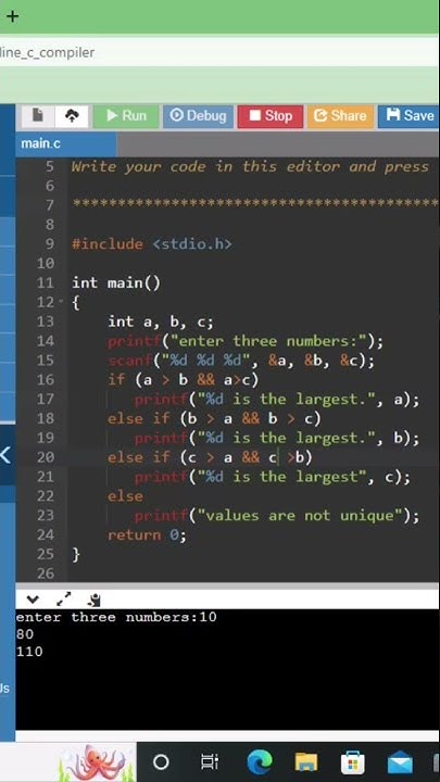 C Program Using If Else Statement Largest Number Program Clanguage Programming Coding