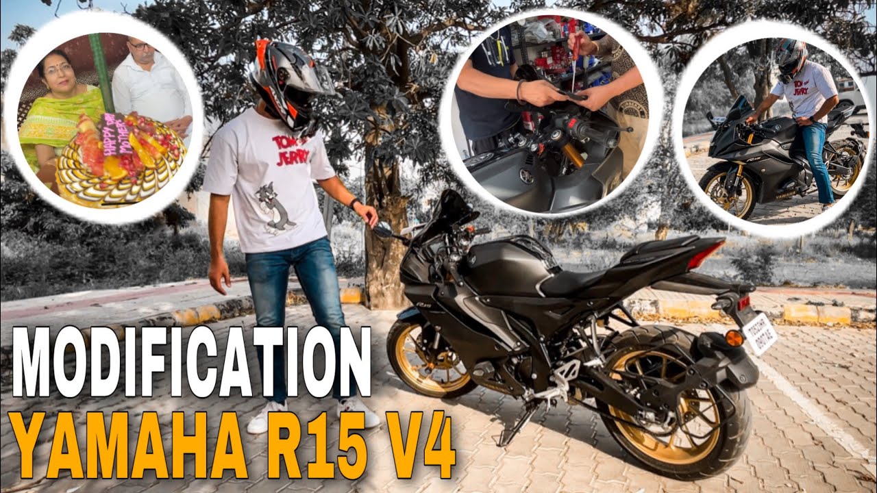 Modified Yamaha R15 v4 | My first modification | Motovlog ...