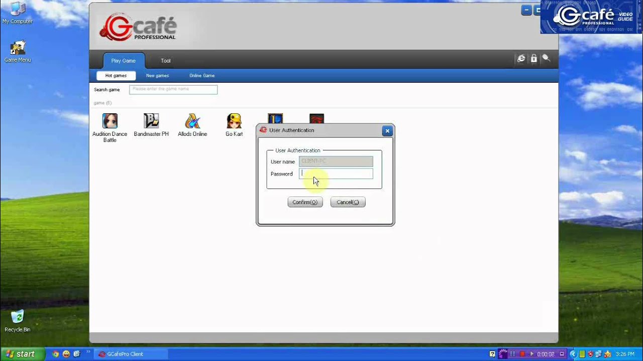 GCafe Pro Restore Function (Client) - YouTube