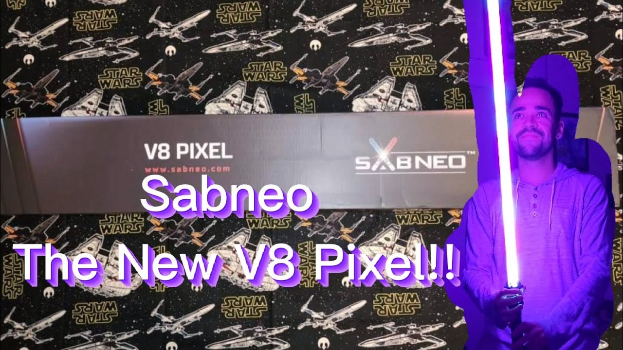 Sabneo V8 Pixel Lightsaber, Unboxing, review & spin test! - YouTube