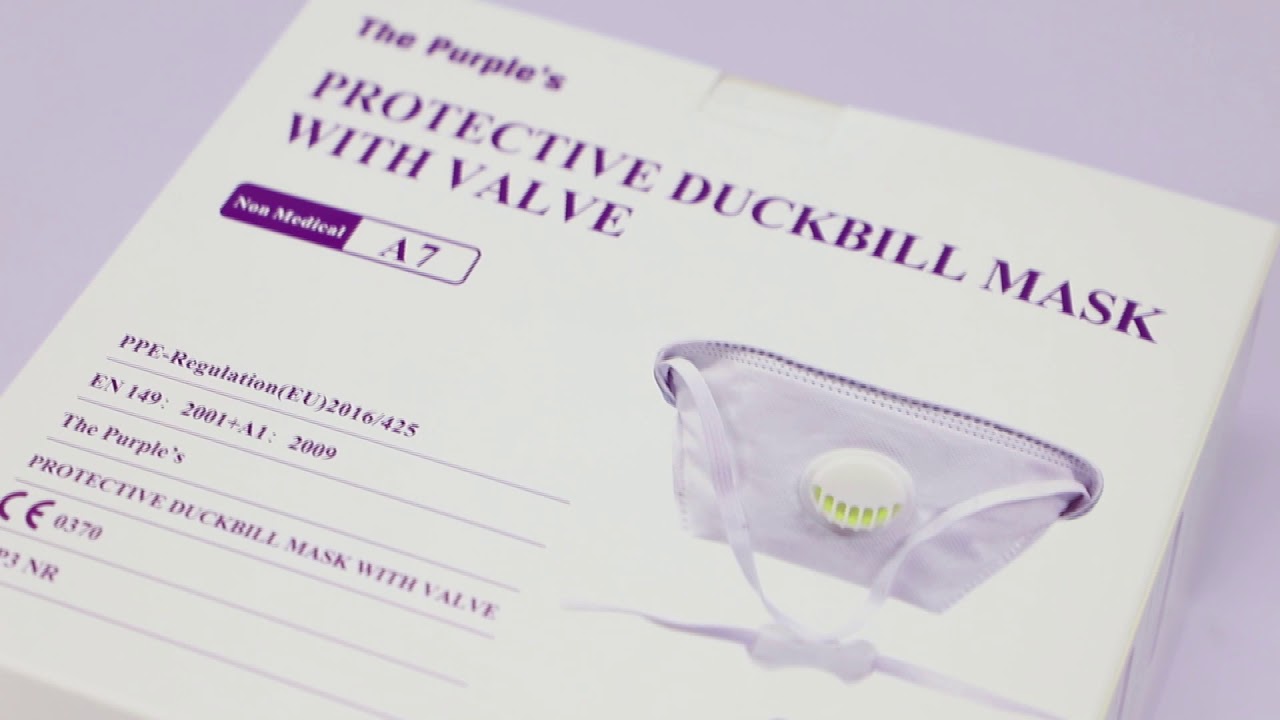 FFP3 duckbill Version mask with valve - YouTube