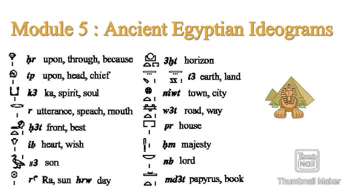 Ancient Egyptian Writing Symbols
