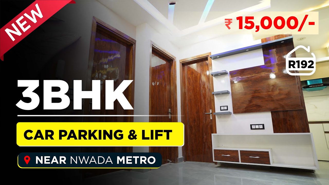 15000 में 3 BHK flat for rent in UTTAM NAGAR with LIFT and CAR PARKING ...