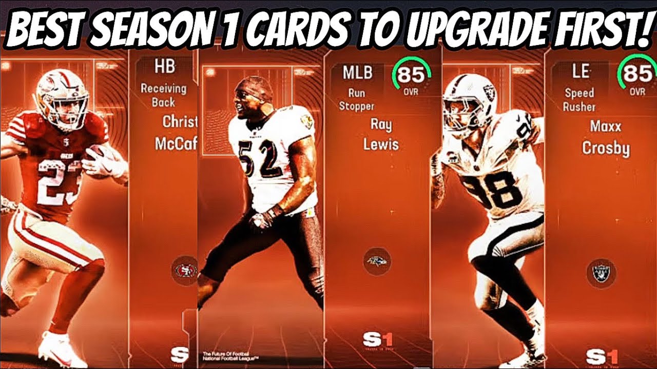 THE BEST SEASON 1 CARDS TO UPGRADE TO 85 OVERALL FIRST! | Madden 25 ...