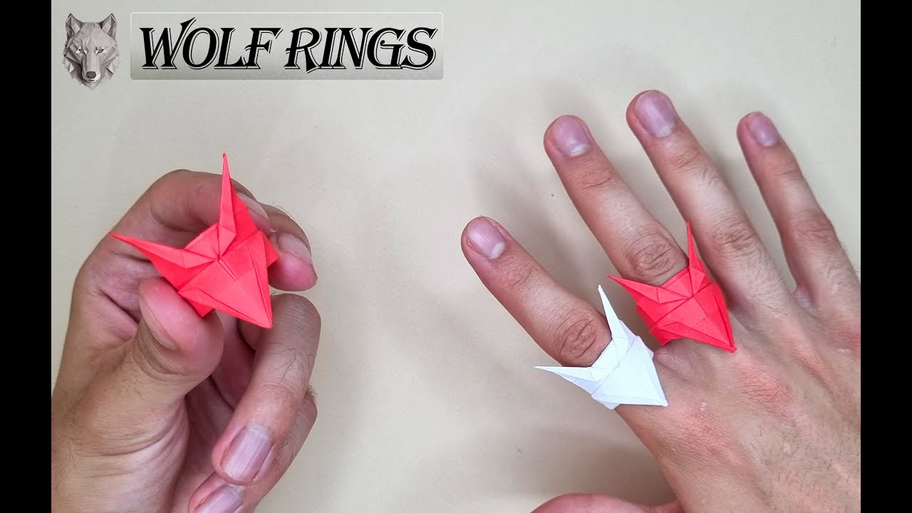 Paper Origami Wolf Rings || How to Make Paper Wolf Rings - YouTube