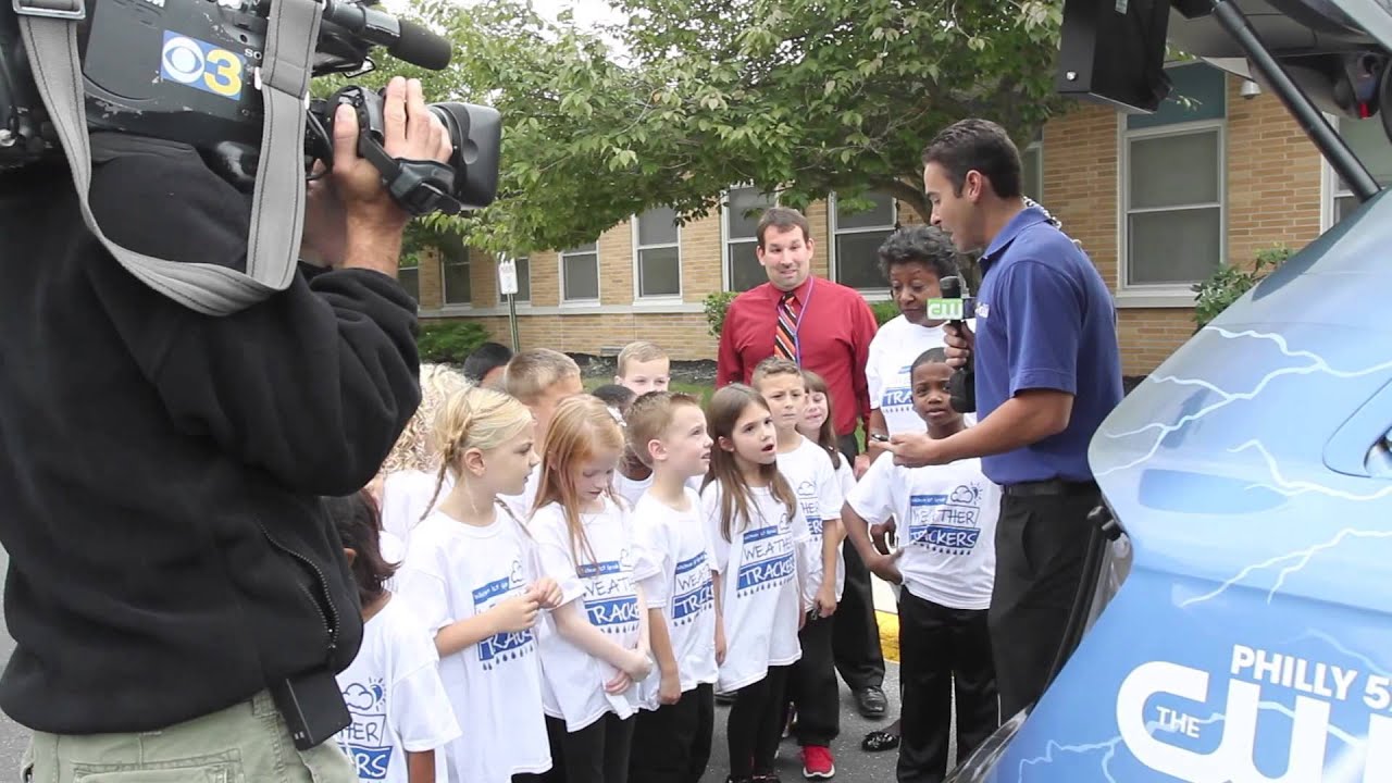 Washington Township first-graders help CBS weatherman Justin Drabick ...