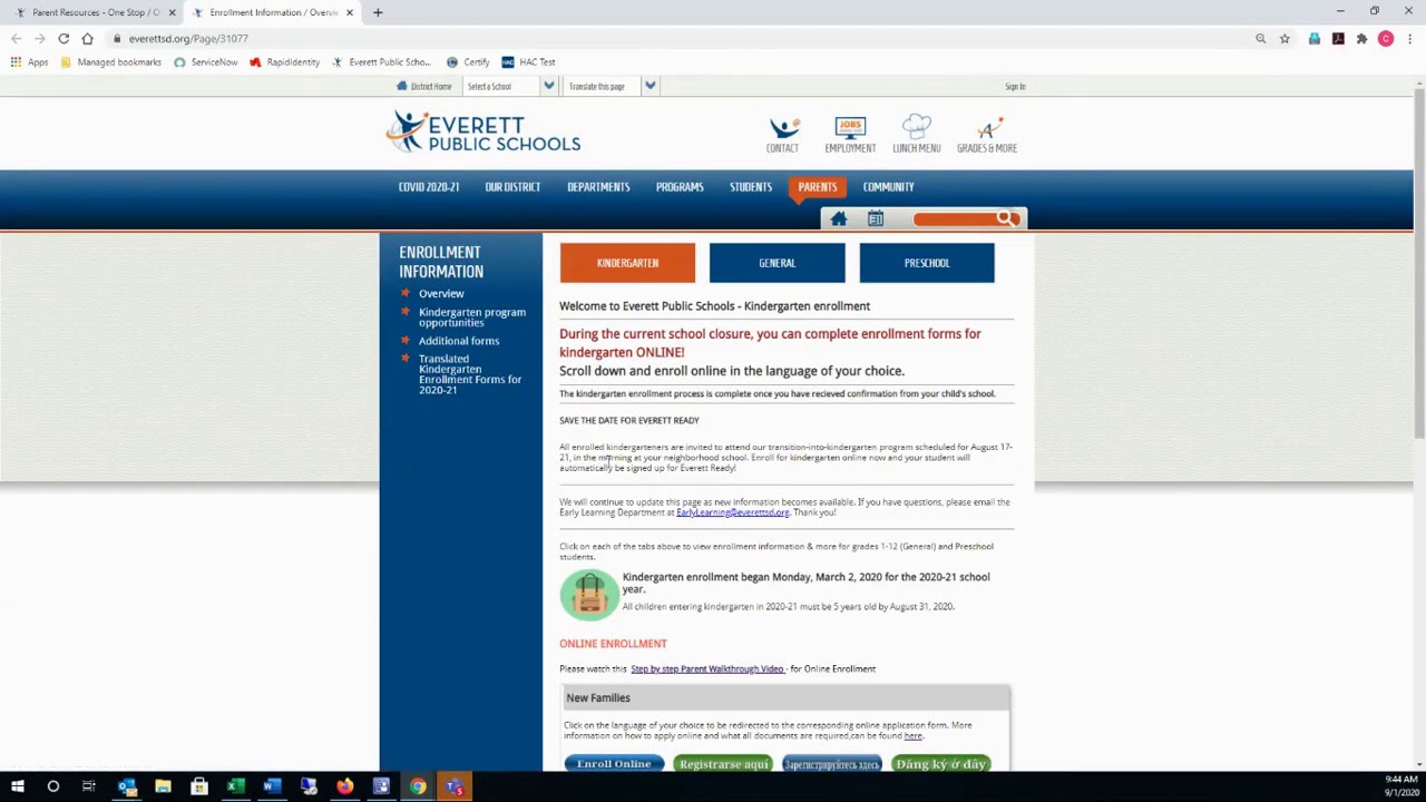 District website tour for families - YouTube