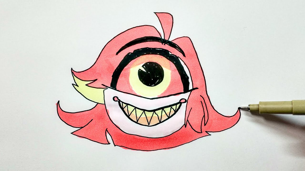 How to Draw Nifty From Hazbin Hotel - YouTube