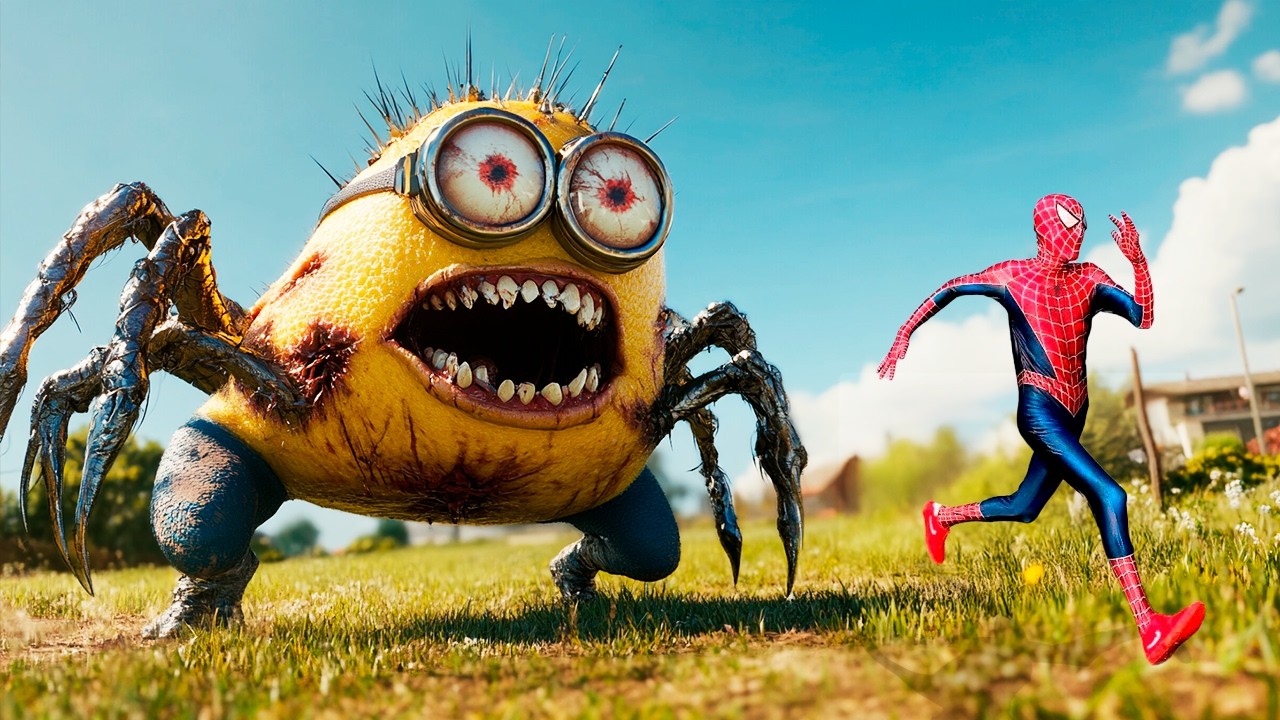 Homem Aranha e o Minion Mutante Aranha ( Histórias de SUPER HERÓIS ) Ep ...