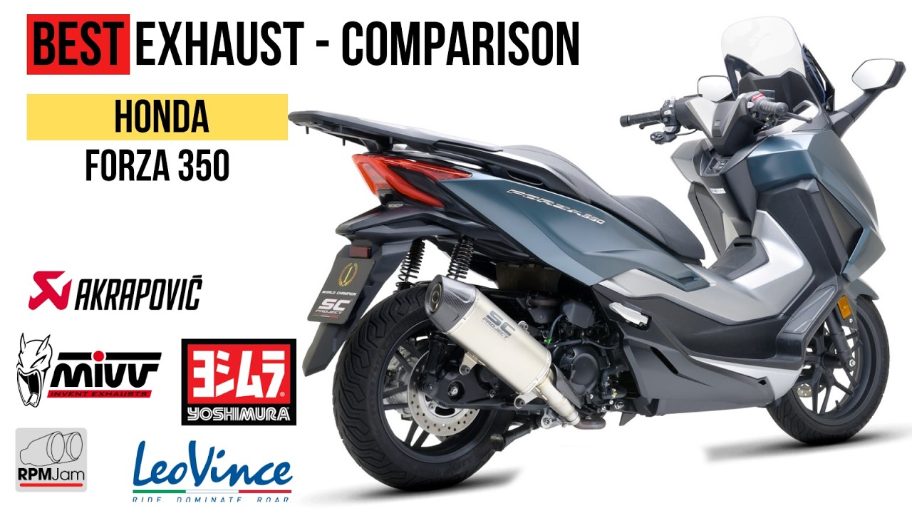 BEST Exhaust Sound - Honda Forza 350 / SC-Project, Mivv, Akrapovic ...