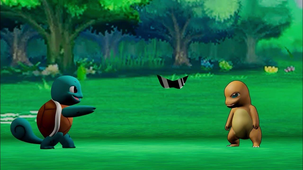 Squirtle VS Charmander battle animation - YouTube