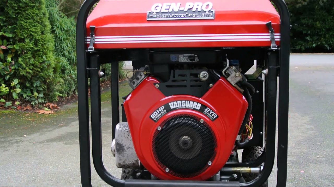 1996 Gillette Gen-Pro 12 Watt Generator Running- Briggs Vanguard 20HP ...
