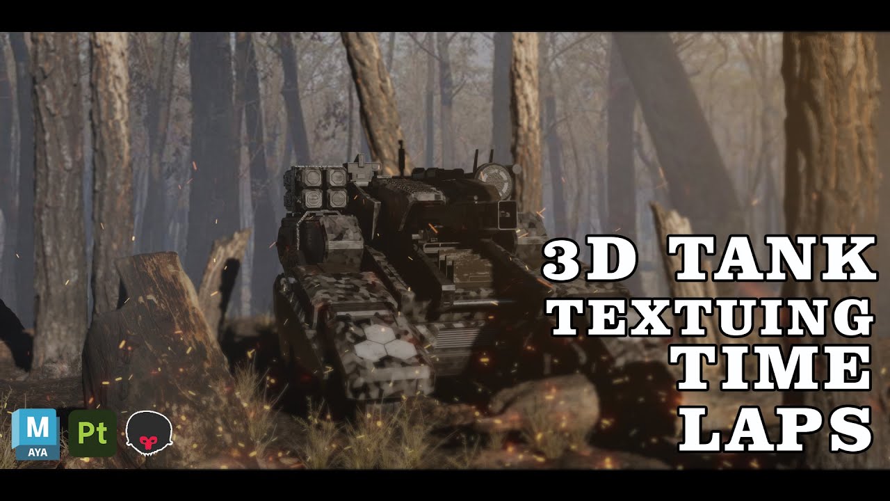 3D TANK CAMOUFLAGE TEXTURING TIMELAPS || SKILLSMINATI3D - YouTube
